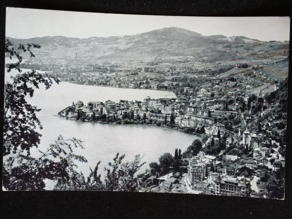Alte Postkarte Montreux, Clarens et Mont Pelerin 1957 (Gebraucht) in Heimiswil für CHF 2 – mit ...