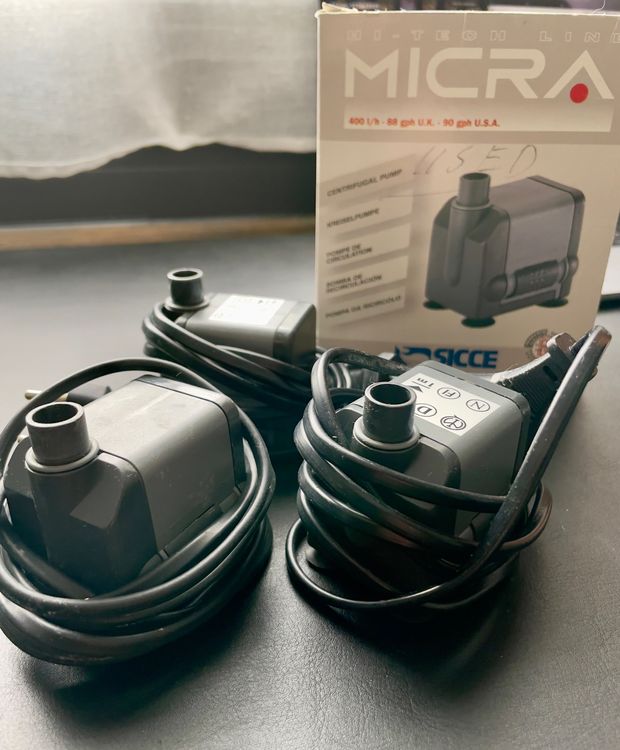 Sicce Micra Pumpen x 3 (Q-Max 400 l/h H-Max h 60 cm) (Gebraucht) in ...