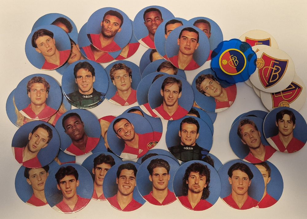 Grosses FC Basel Pog Caps Set - absolute 90er Jahre Rarität (Gebraucht ...