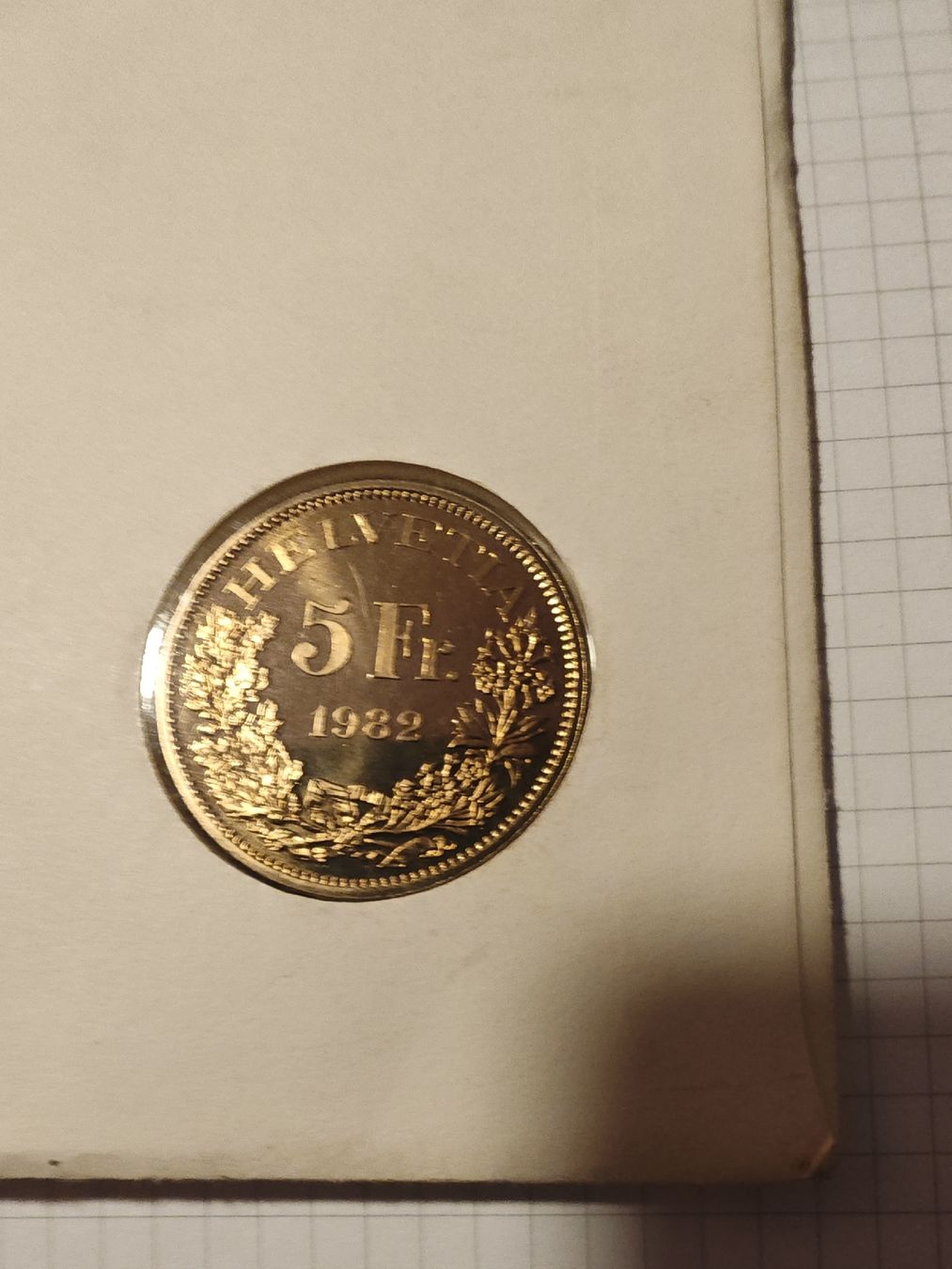 Original Couvert 5 Fr. Münze 1982 "100 Jahre Gotthard" (Gebraucht) in ...