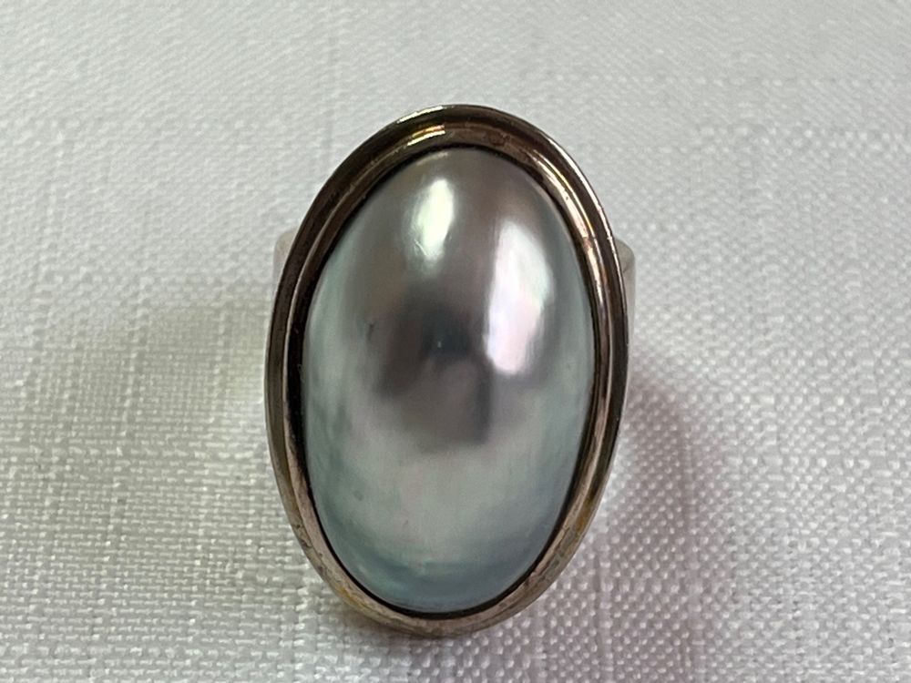 Wunderbarer Silber Ring mit MABE Perle | Kaufen auf Ricardo