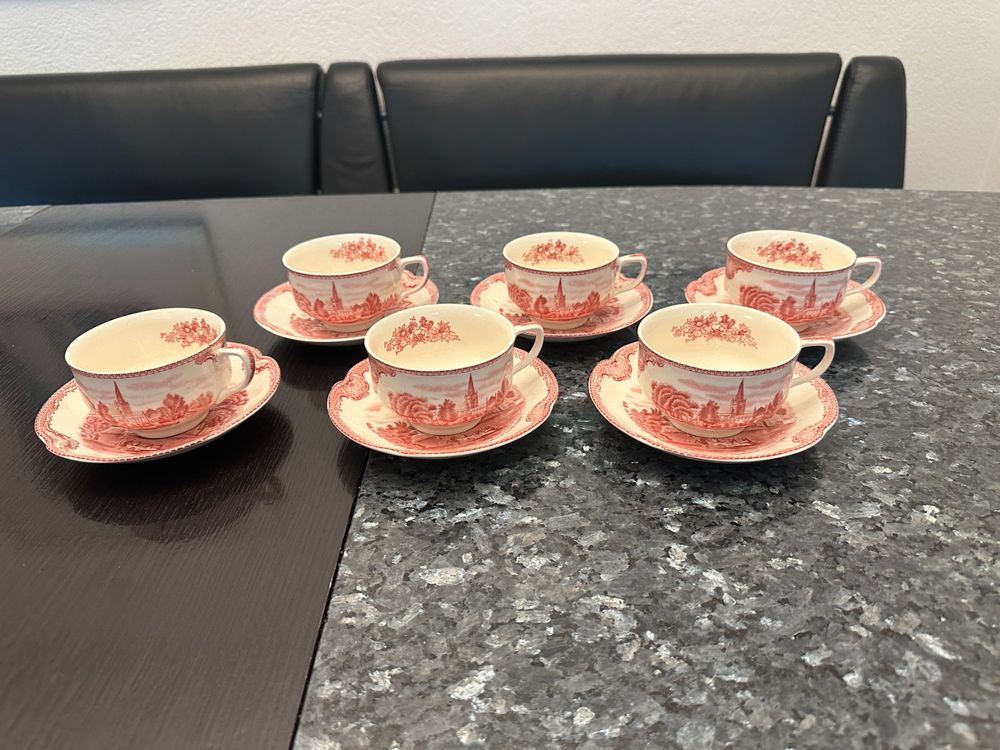 6 Tassen mit Unterteller von Johnson Brothers England (Gebraucht) in ...