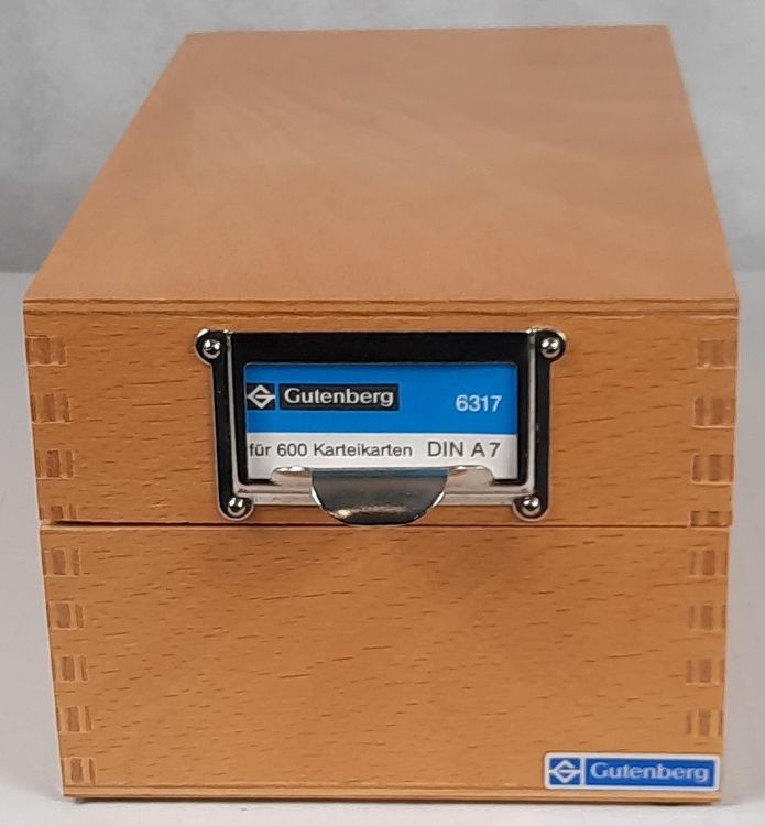 GUNTENBERG Vintage Karteikartenhalter für DIN A7 Karten | Kaufen auf ...