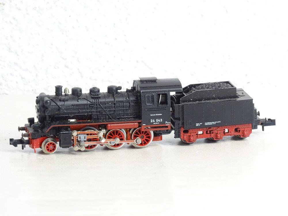 Minitrix Dampflok BR24 043 DR, Schwarz, Spur N, Analog (Gebraucht) in ...