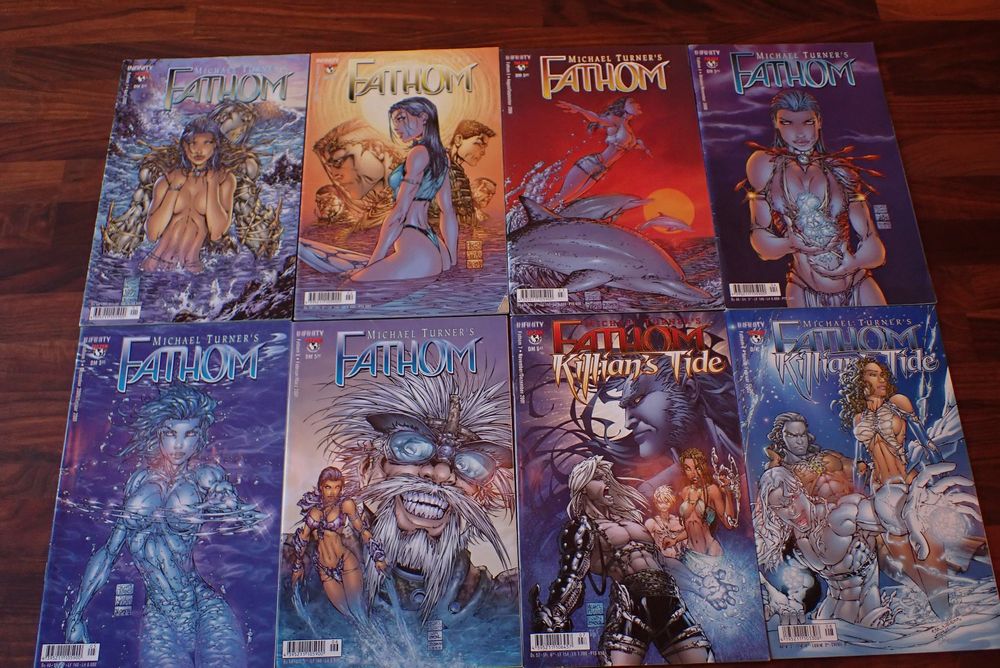 8 ältere Michael Turner`s FATHOM Comic Hefte ganze Serie (Gebraucht) in ...