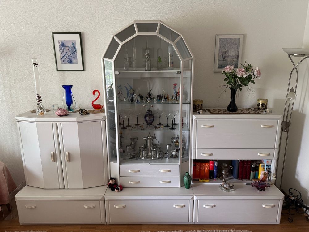 Wohnelement mit Glasvitrine (6-teilig), inkl. aller Sachen (Gebraucht ...