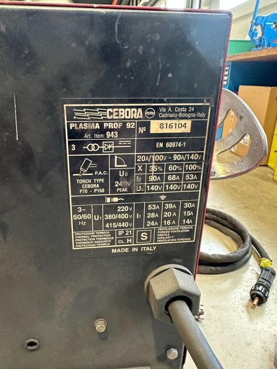 Cebora Plasma Prof 92 Plasmaschneider (Defekt) in Wetzikon ZH für CHF ...