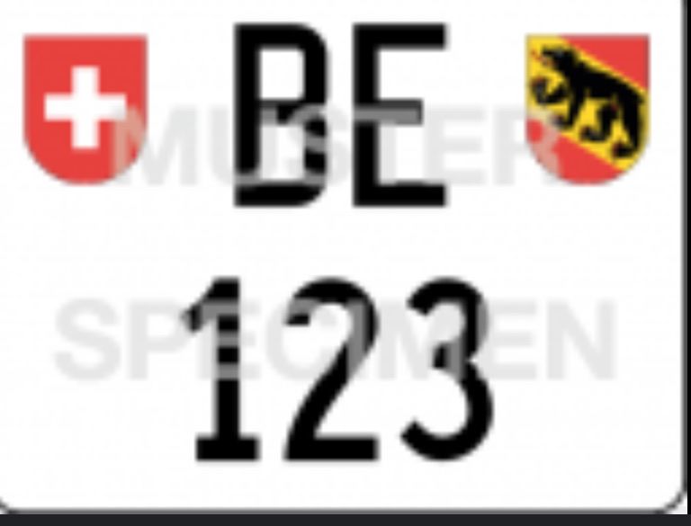 Unique Suisse License Plate (Neu (gemäss Beschreibung)) in Grund b ...