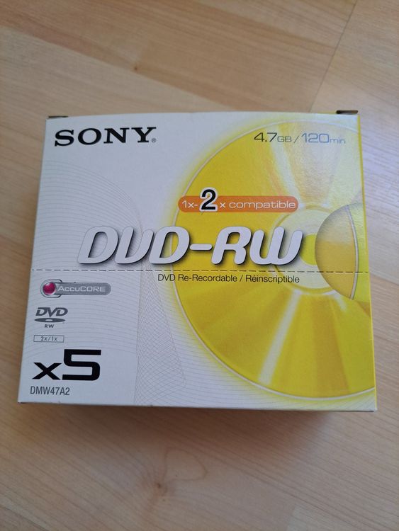 5 DVD-RW, 4 davon originalverpackt, 4.7 GB/120min. (Neu (gemäss Beschreibung)) in Ulisbach für ...