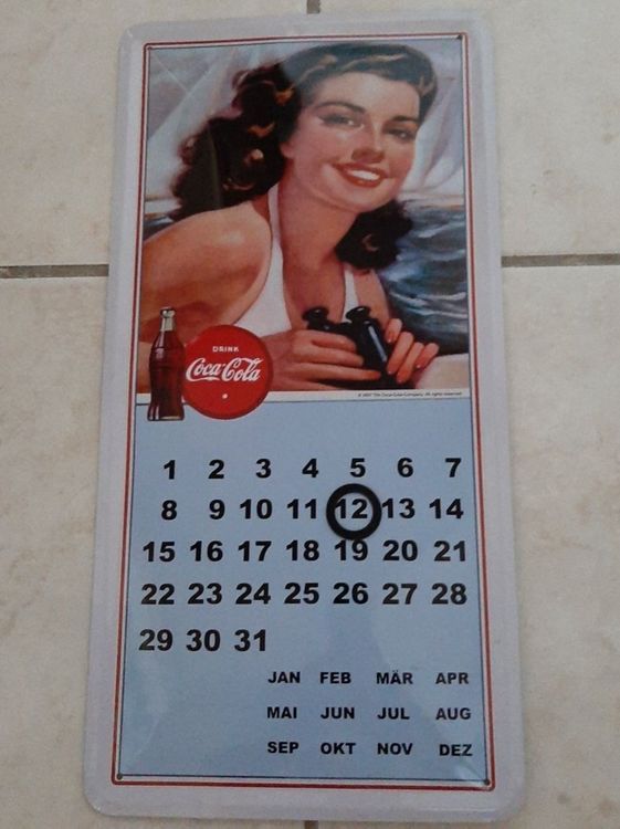 Coca-Cola Blechschild Kalender 40x20 cm. (Gebraucht) in Buchs AG für ...