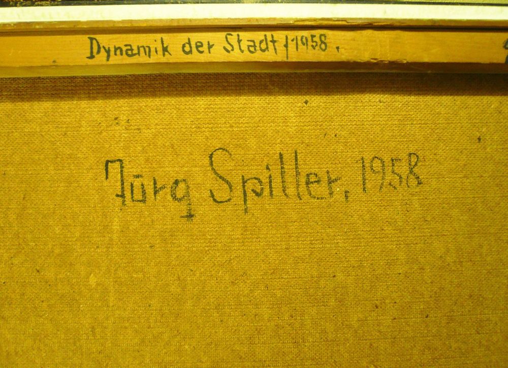 Jürg SPILLER 1958, "Dynamik der STadt" Oel auf Hartplatte (Gebraucht ...