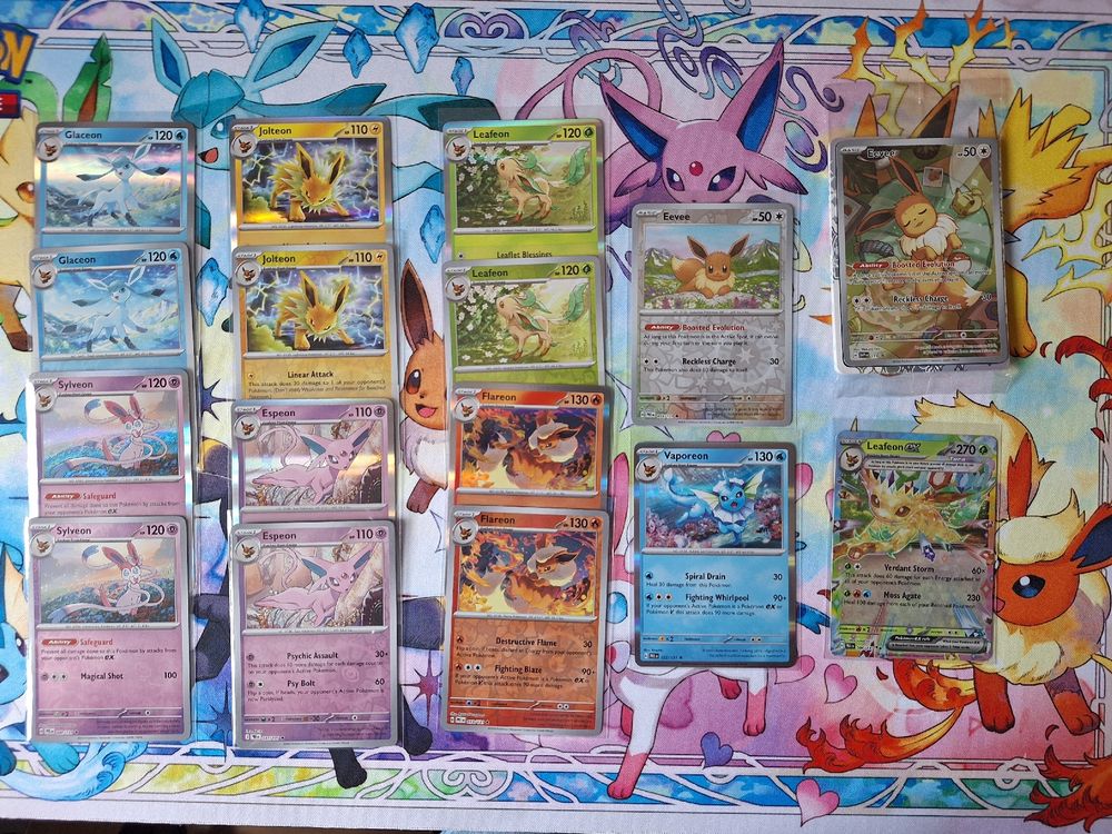Pokemon Eevee Set EX & Reverse Prismatic Evolutions Engl. (Neu (gemäss Beschreibung)) in Gossau ...