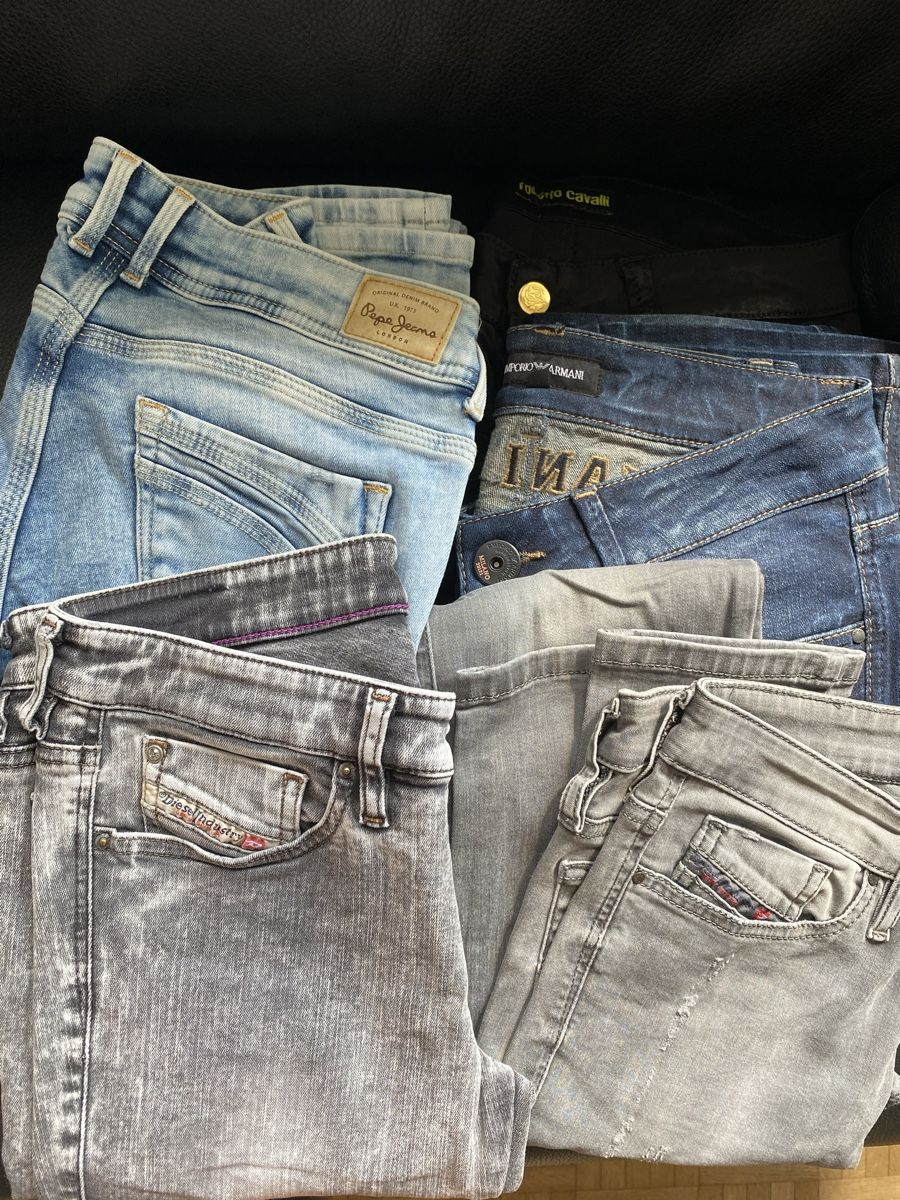 5 Stück Jeans Gr.34 Slim Fit: Diesel, Armani, Pepe, Esprit (Neu (gemäss ...