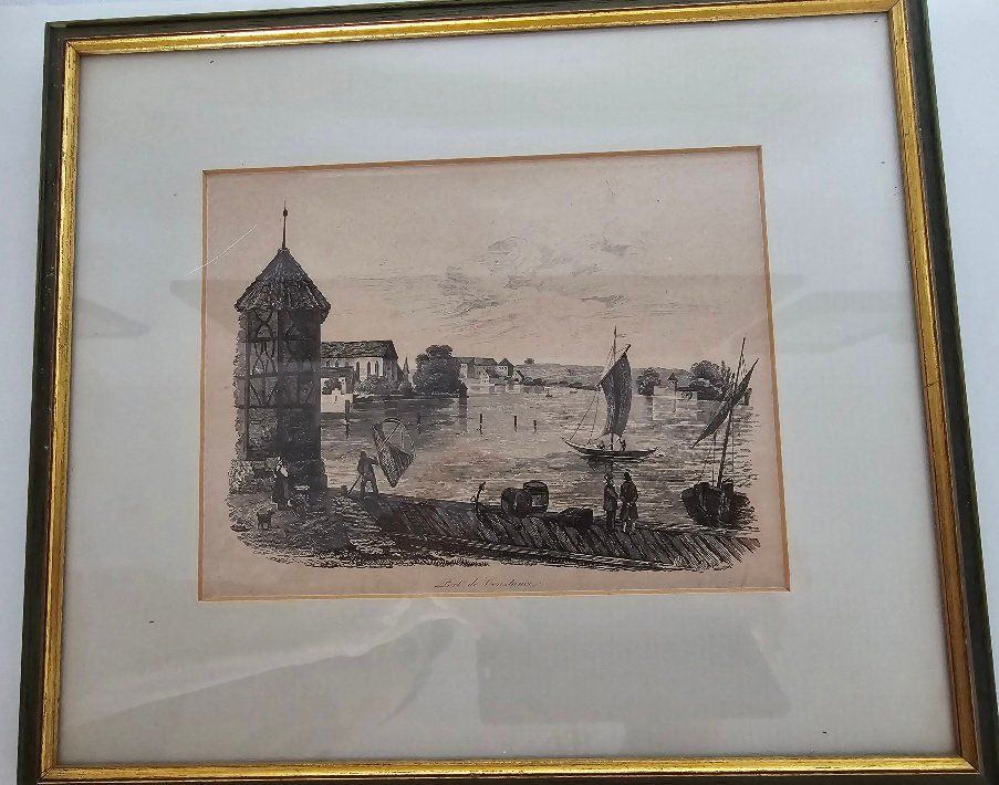 antiker Kupferstich Konstanzer Hafen | Kaufen auf Ricardo