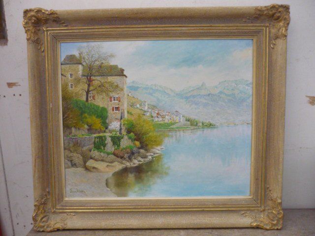 Gemälde Ölbild Rivaz Genfersee Künstler van Yden Leinwand (Gebraucht) in Belp für CHF 81 – nur ...