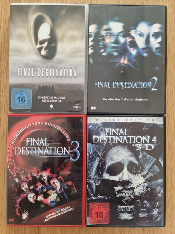 Final Destination DVD Sammlung, Teil 1-4, Top Zustand! (Gebraucht) in ...