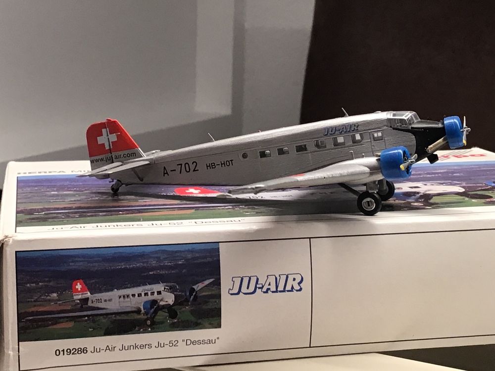 Herpa Ju-Air Junkers Ju-52 Modellflugzeug 1:160 (Neu (gemäss ...