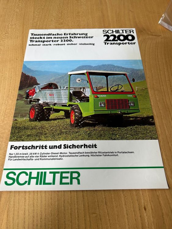 Originaler Schilter 2200 Transporter Prospekt (Gebraucht) in Lienz für ...