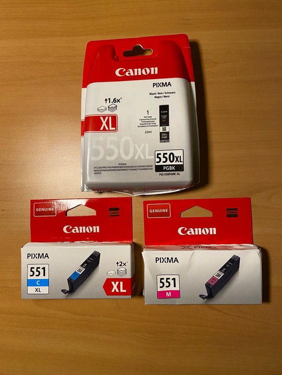 Canon Tinte Pixma 550/551 XL (Neu und originalverpackt) in Uster für ...