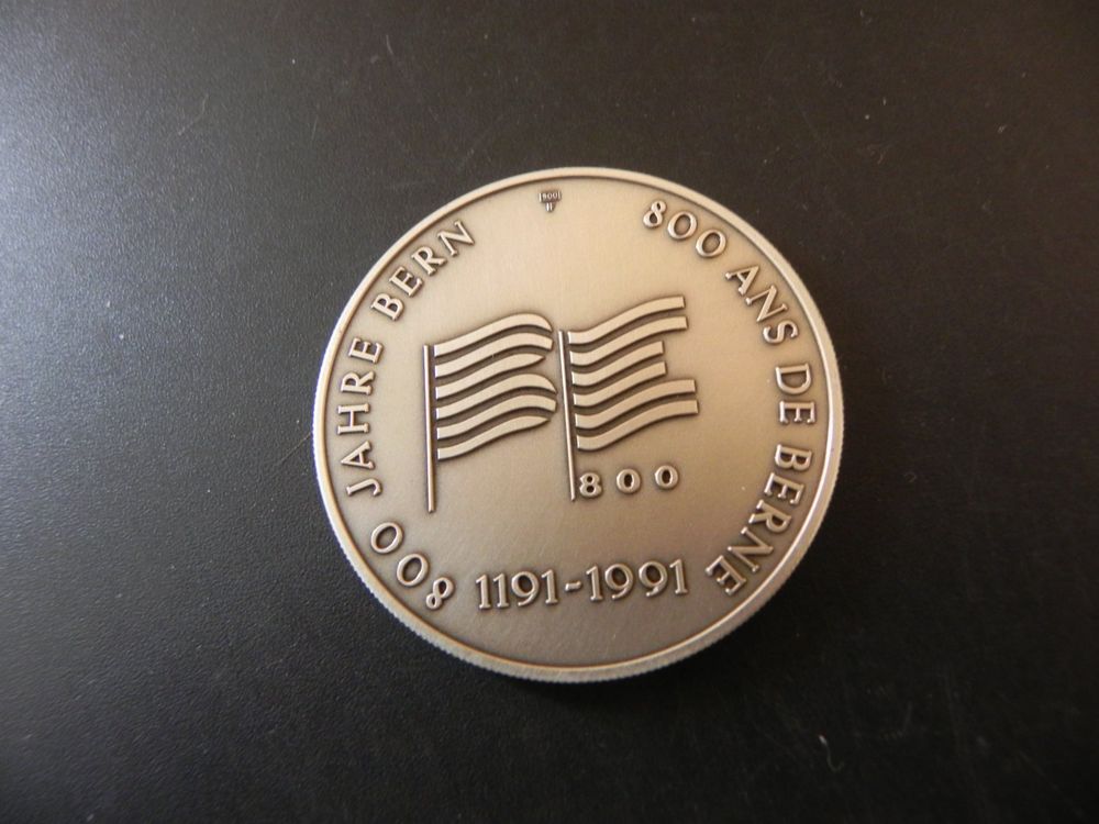 Medaille 800 Jahre Bern 1991 Silber (0.9) 35.1 g (Gebraucht) in Biel/Bienne für CHF 25.9 – mit ...