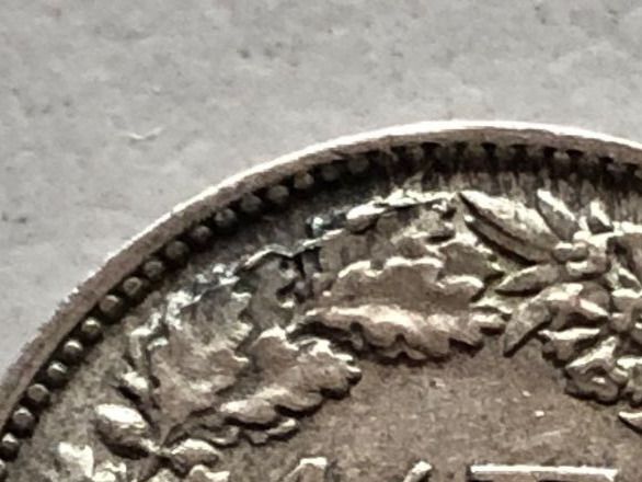 Abart 50 Rp. 1957 mit Stempelriss Kranz oben | Kaufen auf Ricardo