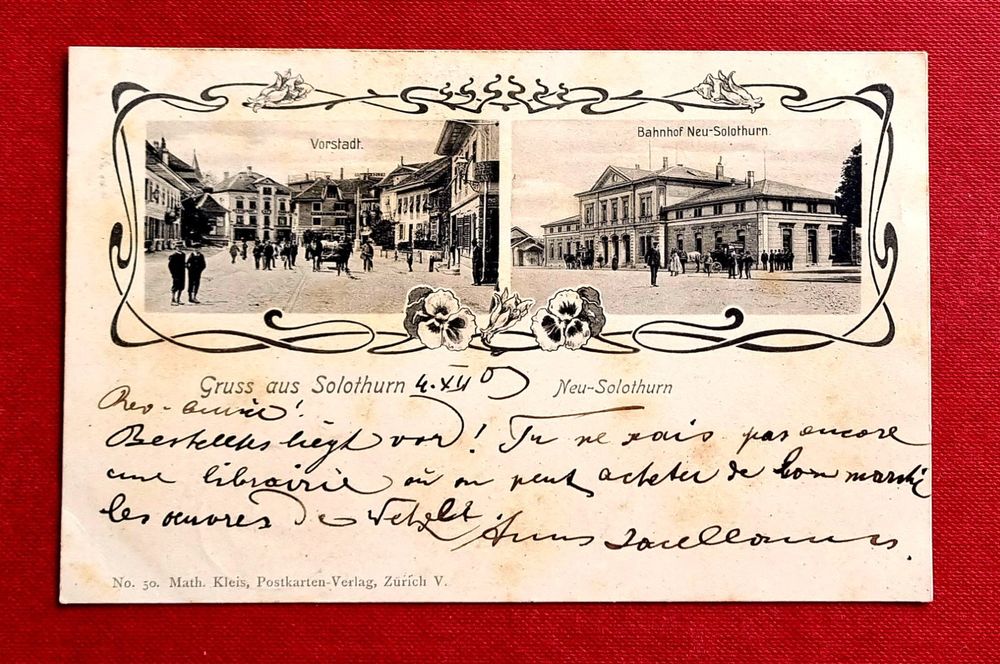 Solothurn - Vorstadt - Bahnhof Neu Solothurn - 1903 (Gebraucht) in Rothrist für CHF 26.5 – mit ...