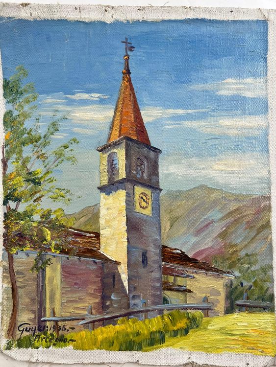 Alte Landschaft Gemälde Signiert. | Kaufen auf Ricardo