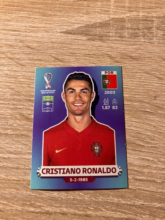 Panini WM 2022 Qatar Cristiano Ronaldo POR 18 Blau (Neu (gemäss ...