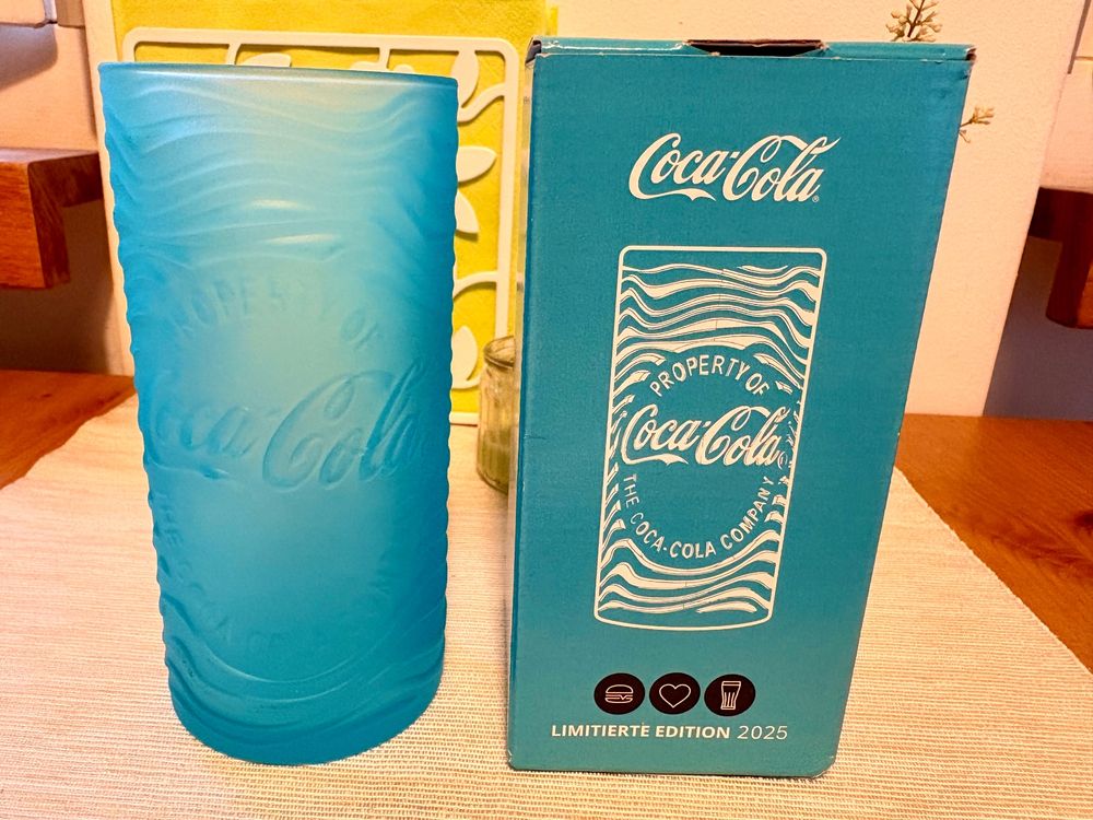 McDonalds Coca-Cola Glas 2025 neon blau Neu & OVP McDonald's (Neu und ...