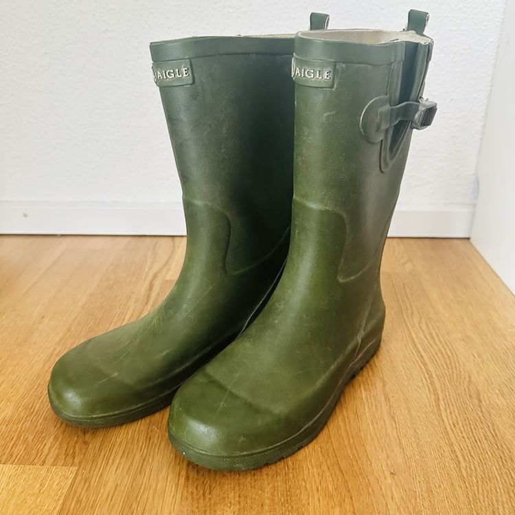 AIGLE Kinder Gummistiefel Grün Gr. 32 – Klassiker, robust (Gebraucht ...
