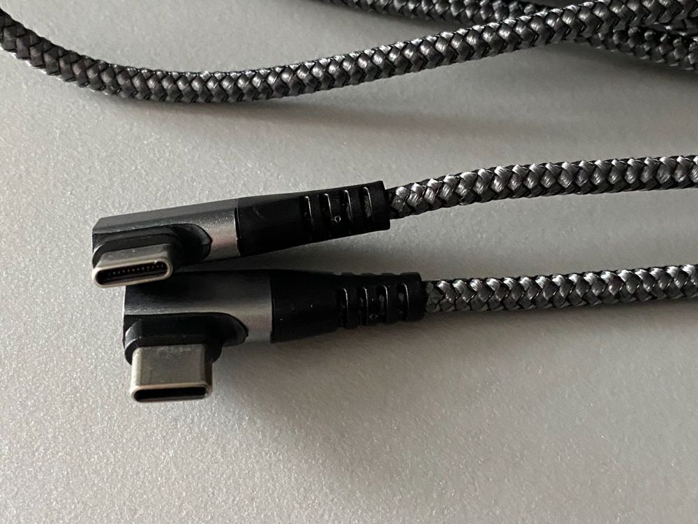 USB C Nylon 90 Grad Winkel Lade- Datenkabel - 3m - NEU (Neu (gemäss ...