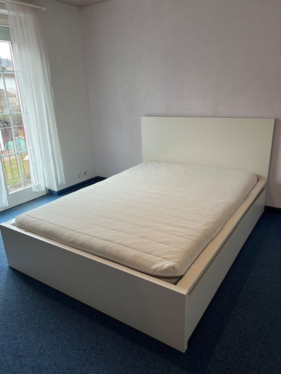 Ikea-Bett MALM inklusive 140cm-Matratze und 4 Bettkästen | Kaufen auf Ricardo