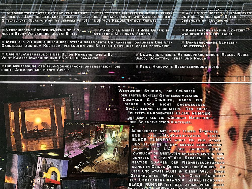 WESTWOOD STUDIOS/VIRGIN: Blade Runner (Gebraucht) in Beinwil am See für ...