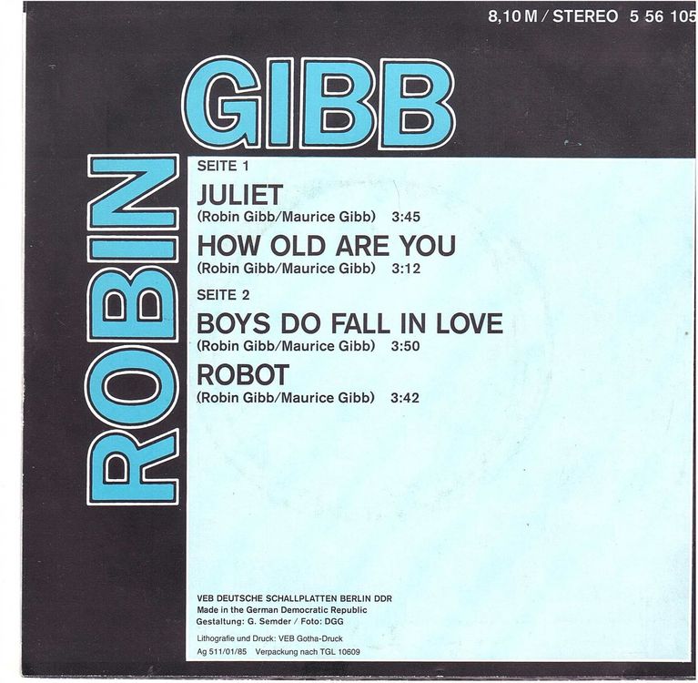 Robin gibb - Amiga quartett (Gebraucht) in Oberwil (Dägerlen) für CHF 3 ...