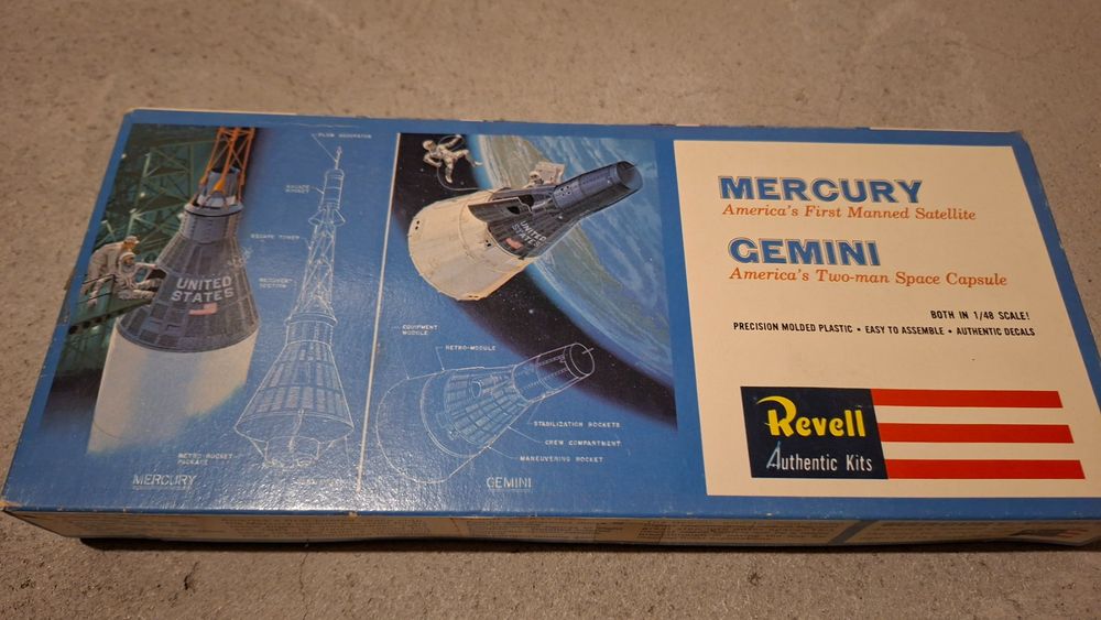 Vintage Revell Mercury + Gemini spacecrafts (Neu und originalverpackt ...
