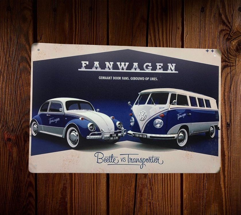 VW 1303 1600 Bulli T5 T4 T3 T2 T1 Käfer Fanwagen Blechschild (Neu und ...