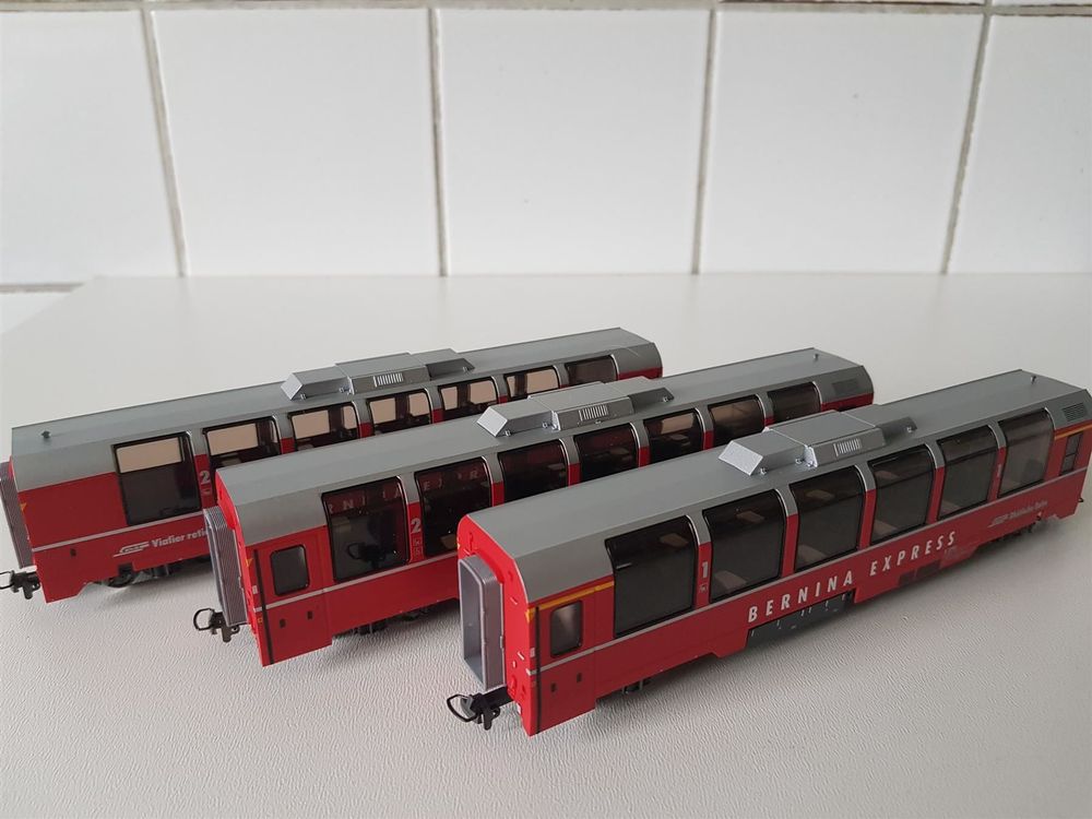 BEMO 3 Stk Panoramawagen Bernina Express (Neu und originalverpackt) in ...
