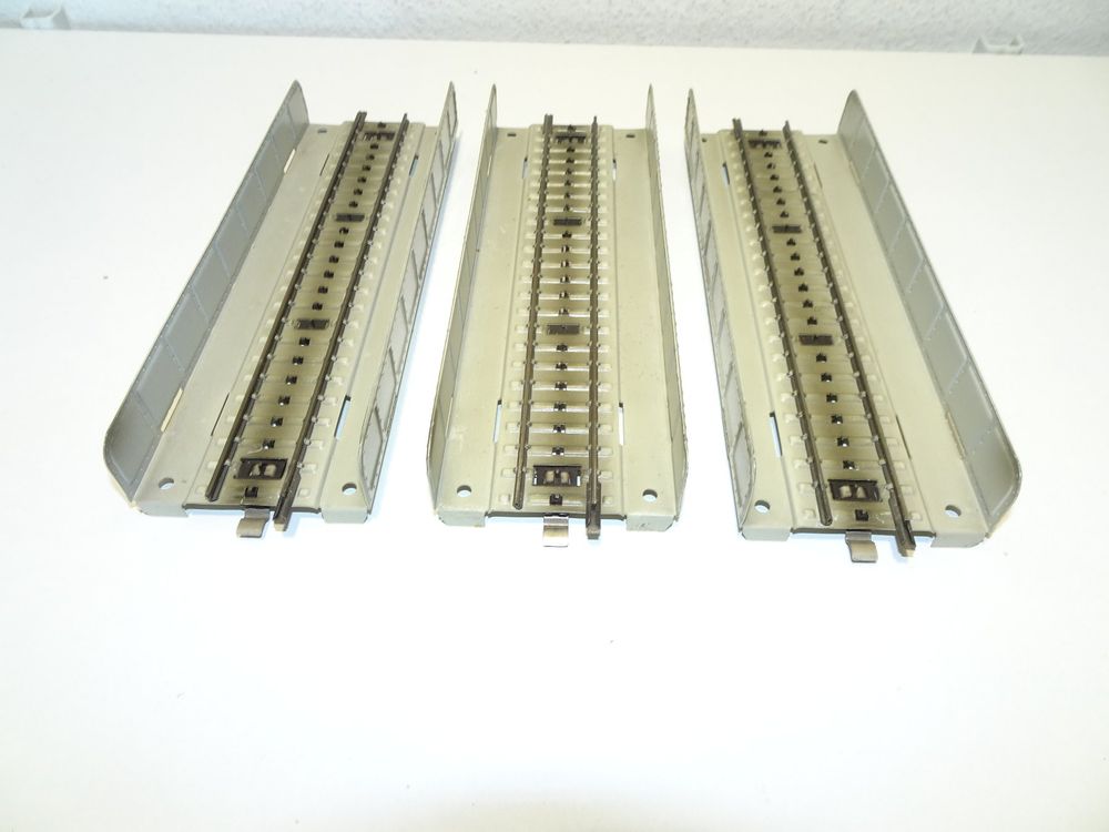 3 Märklin M-Gleis Blechbrücken Metallbrücken Rampe HO 7161 (Gebraucht ...