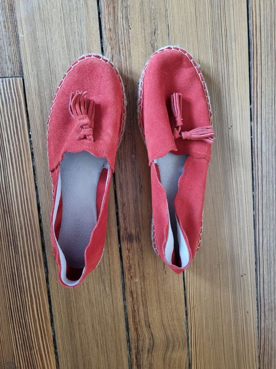 Rote Sommer Espadrilles mit Quaste, Gr. 39 - Neuwertig! (Neu (gemäss ...