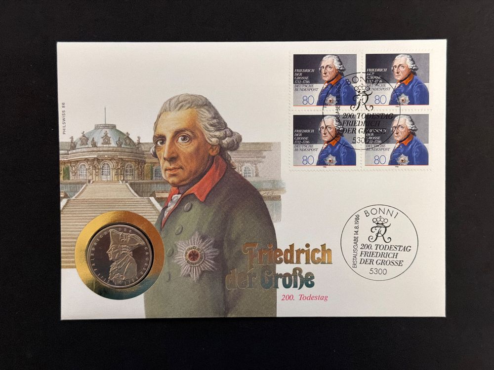 Friedrich der Grosse Numisbrief Münzbrief 5 DM Sondermünze (Neu (gemäss ...