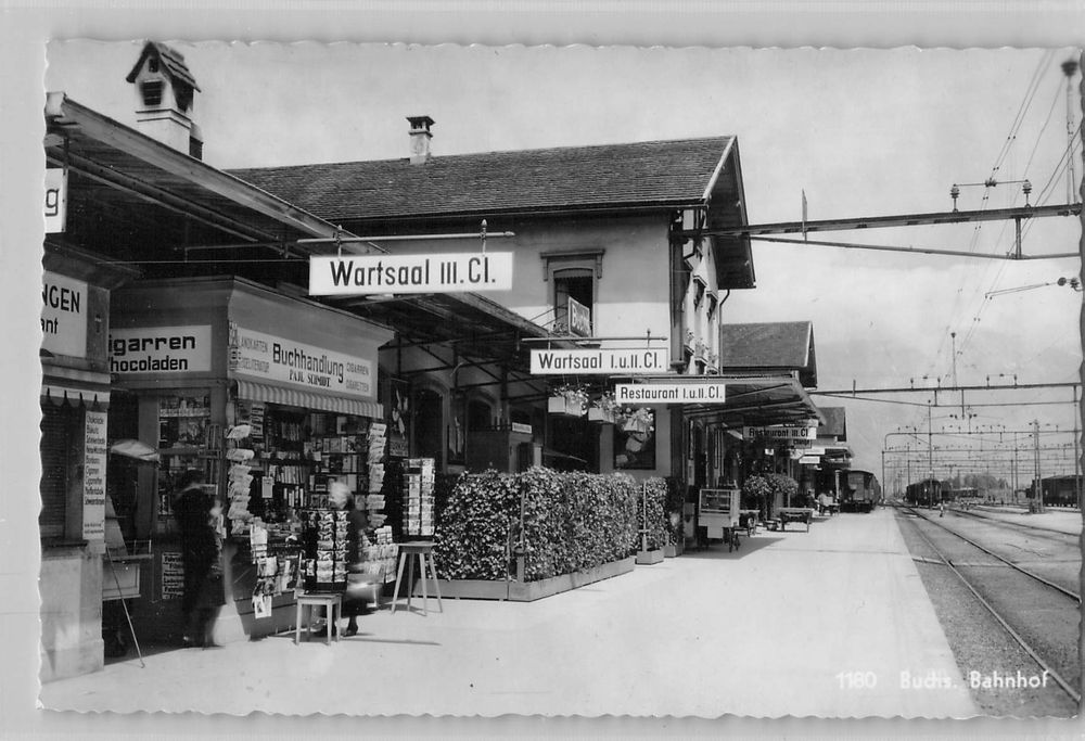 Postkarte Buchs Bahnhof mit Kiosk (Gebraucht) in Grenchen für CHF 12 ...