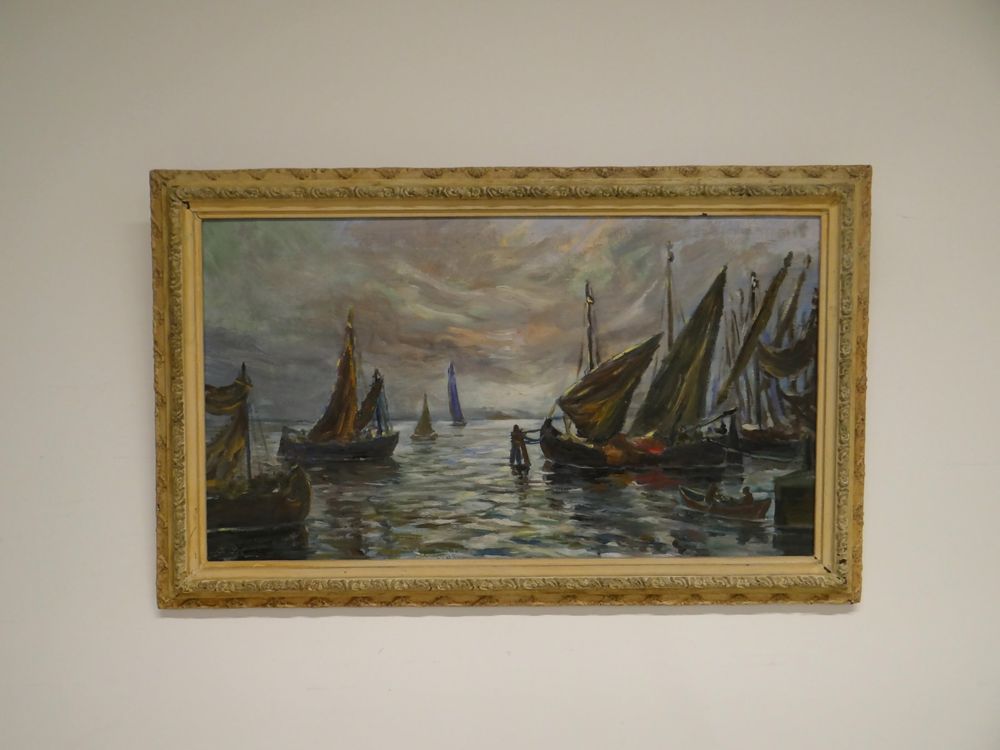 Ölgemälde mit Schiffen, Hugo Bré (S0164) (Gebraucht) in Basel für CHF 170 – mit Lieferung auf ...