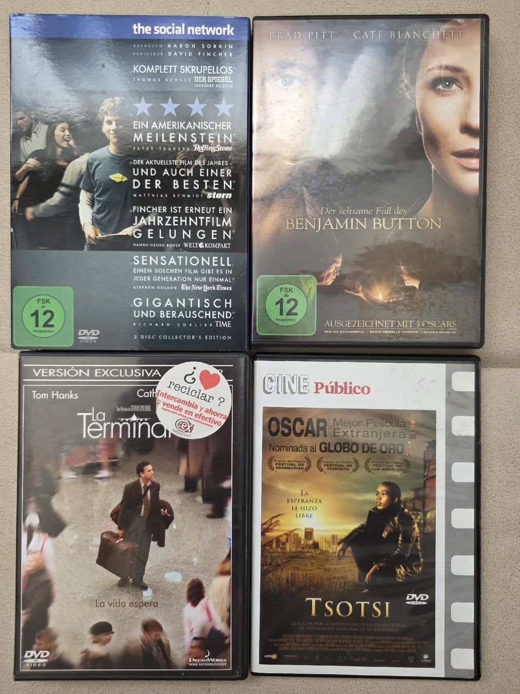 🎞️ 4 Oscar Drama DVD The Social Network / Benjamin Button (Gebraucht) in Turbenthal für CHF 7.9 ...