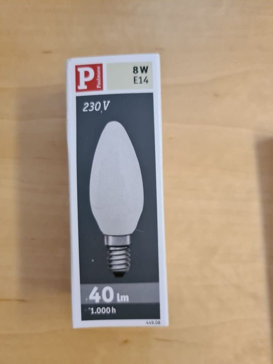 Leuchtmittel Kerze 8W E14 matt dimmbar (Neu und originalverpackt) in Schübelbach für CHF 3.95 ...