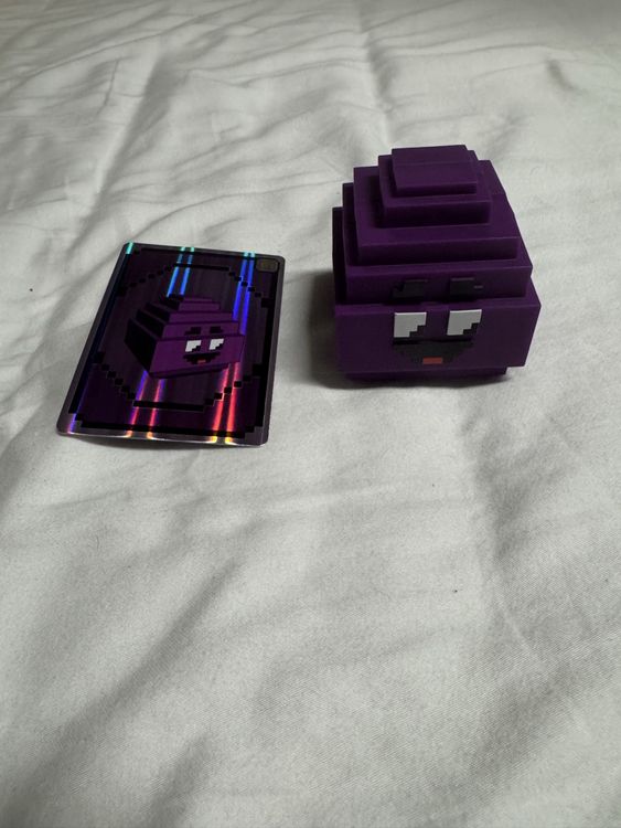 Mc Donalds Minecraft Grimace Egg and card + code on the back (Neu ...
