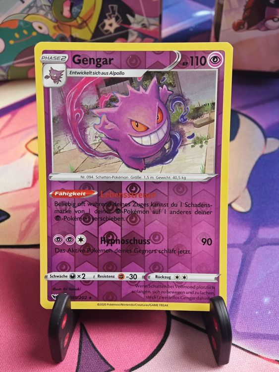 Gengar - Reverse Holo - 02 - Sword & Shield Base Set (Gebraucht) in ...