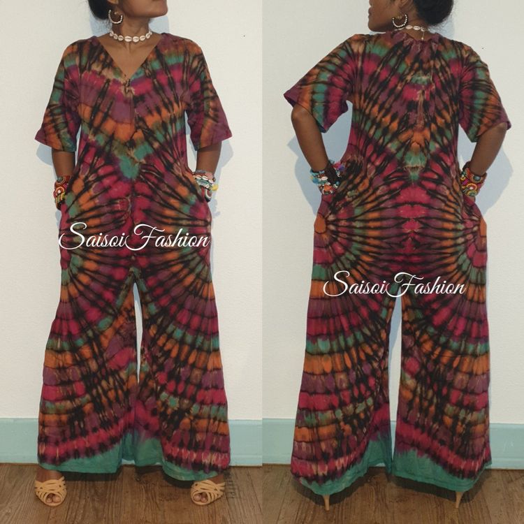 Batik Handmade Sommer Boho100%Baumwolle Overall,Jumpsuit S-L (Neu und ...