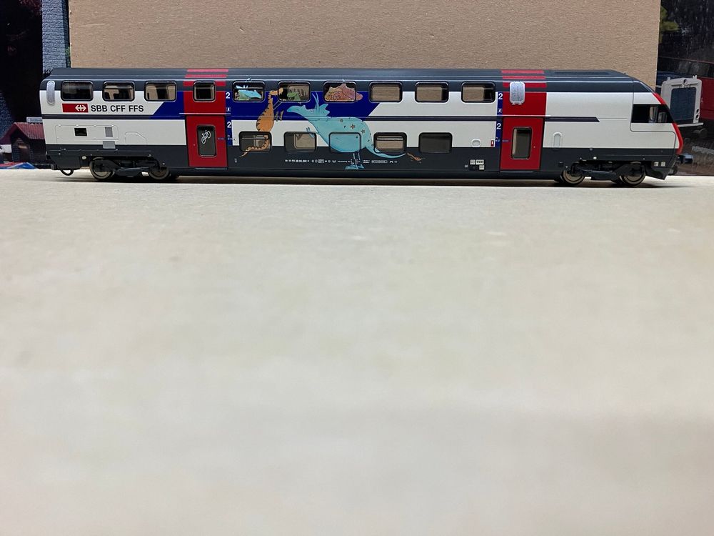 Roco 64856 SBB Dosto Steuerwagen IC 2000 "Dino", H0 WS Dig. (Gebraucht ...