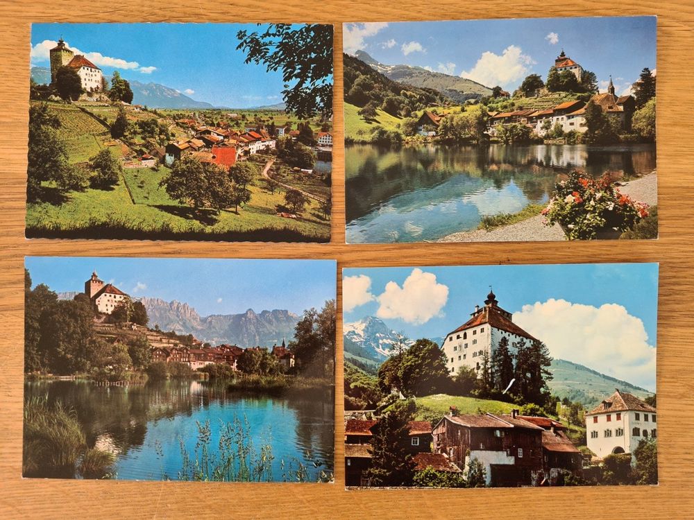 Alte Ansichtskarten von Buchs mit Schloss Werdenberg | Kaufen auf Ricardo