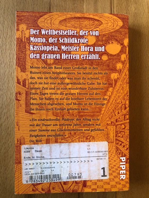 Michael Ende: Momo Ein Märchen-Roman TB (Gebraucht) in für CHF 7 – mit ...
